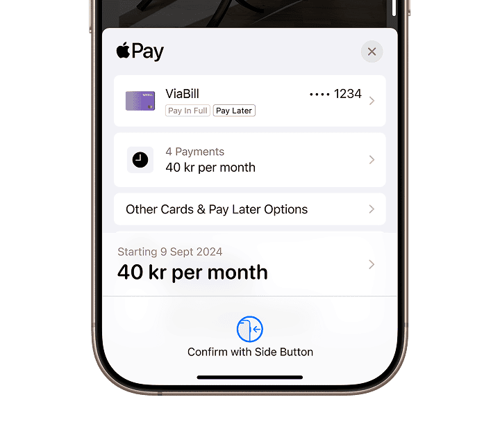 ViaBill Apple Pay - Viabill - Denmark